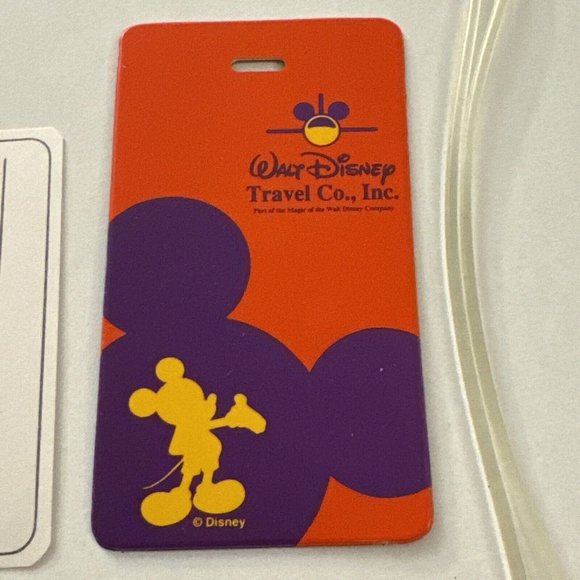 Other | Vintage Walt Disney Travel Co Mickey Mouse Luggage Tag A7 ...